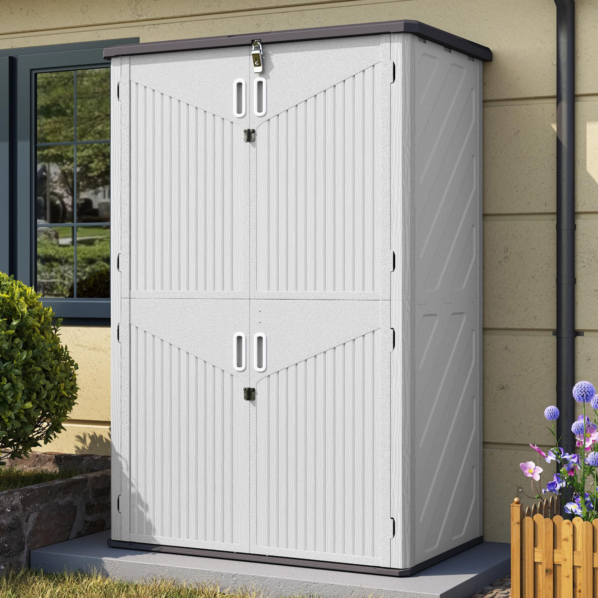 LoochMee 64 Cu.Ft Outdoor Waterproof Storage Cabinet | Wayfair