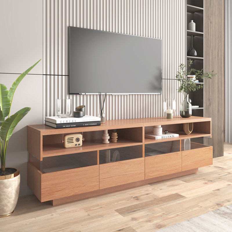 Latitude Run® Sophisticated Media Console Table with Abundant Storage ...