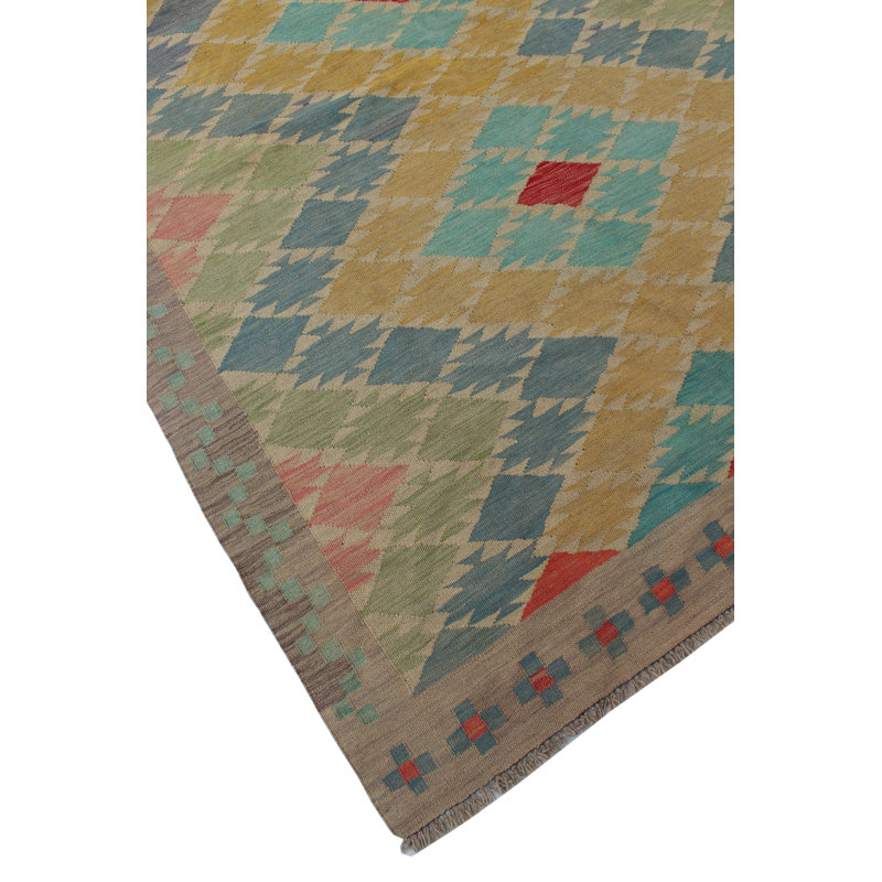 Foundry Select Benge Hand-Knotted Wool Brown/Gray/Green Area Rug | Wayfair