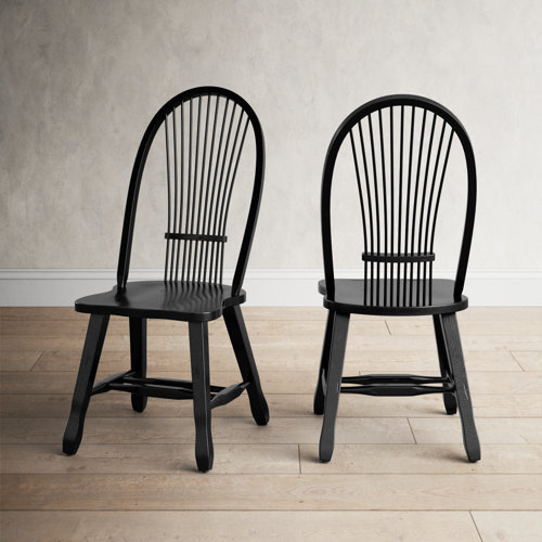 Birch Lane™ Pim Metal Windsor Back Side Chair in Black | Birch Lane