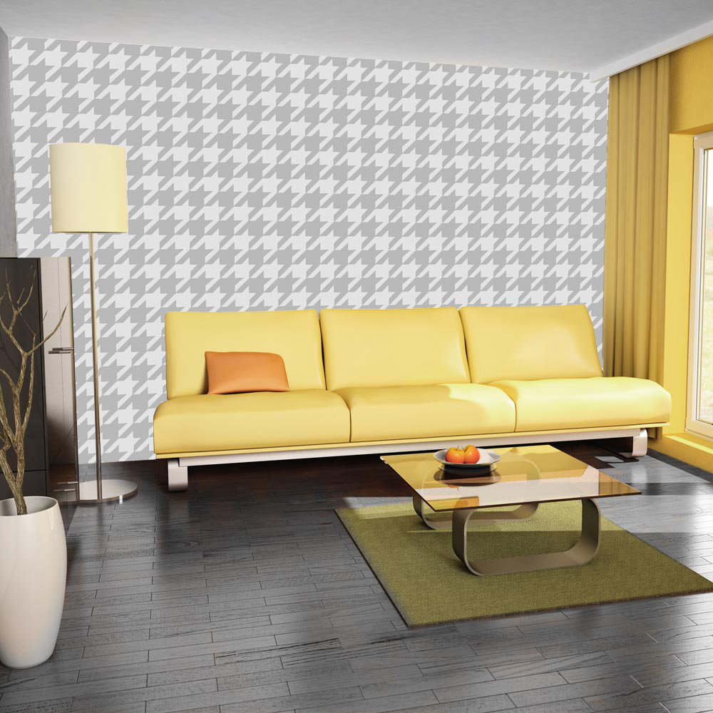 East Urban Home Dogtooth Check Wall Mural | Wayfair