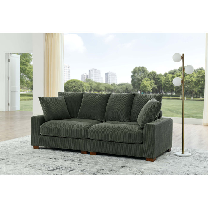 Wade Logan® Benzant 89'' Corduroy Sofa & Reviews | Wayfair