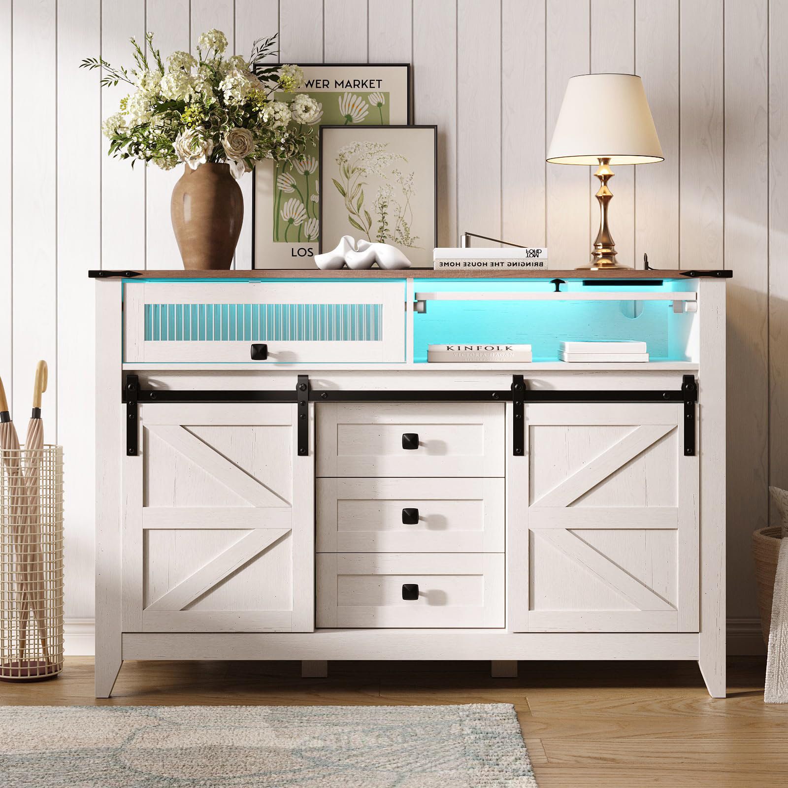Ivy Bronx TV Stand With Flap&Sliding Doors - Wayfair Canada