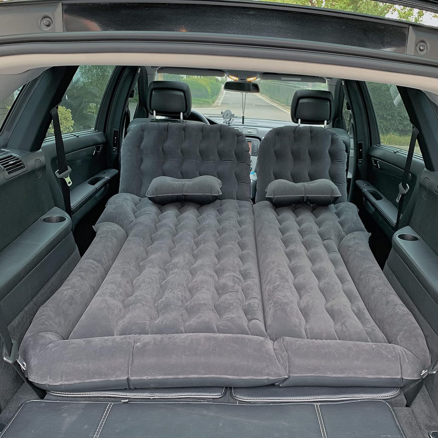 Arlmont & Co. 3 In 1 Car Air Mattress, Inflatable Bed For Car Back Seat ...