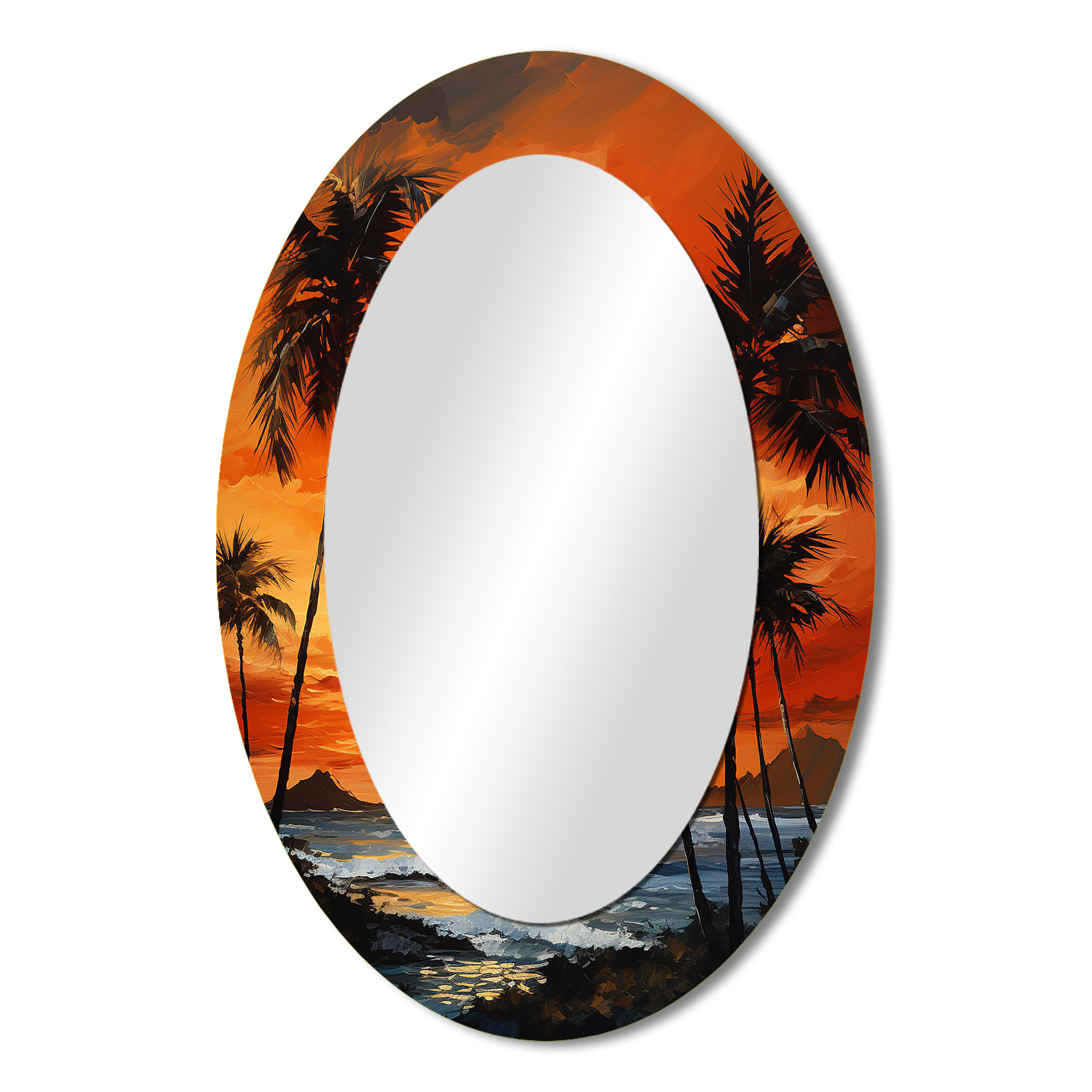 Dakota Fields Tangerine Twilight Tropical Tranquility Sunset - Floral ...