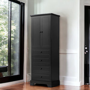 Red Barrel Studio® Quintell Freestanding Linen Cabinet | Wayfair