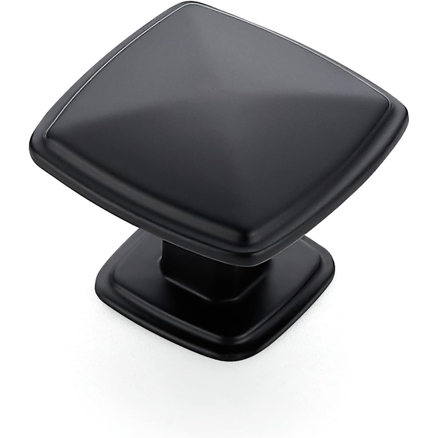 HOMEMAKERS PLAZA 25 Pack Matte Black Kitchen Cabinet Square Knob Single ...