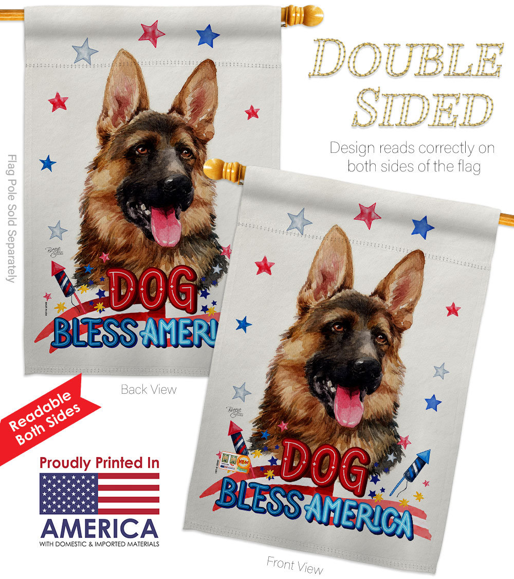 Breeze Decor Patriotic German Shepherd Flags Set Dog Animals 28 X40 ...