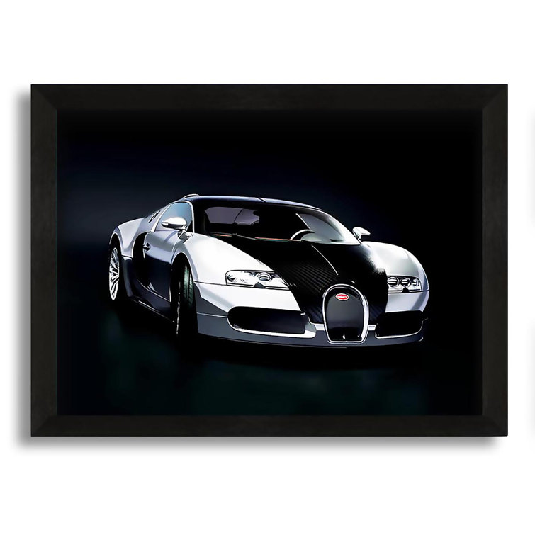 Borough Wharf Bugatti Veyron Black - Single Picture Frame Graphic Art ...