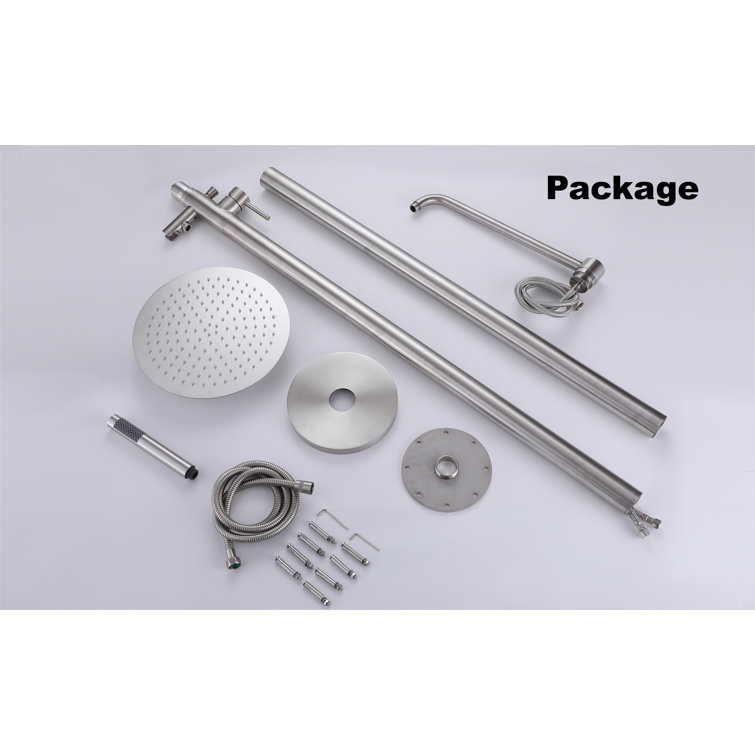 MODLAND Free-Standing Brushed Gold Stainless Steel Bathroom Outdoor ...