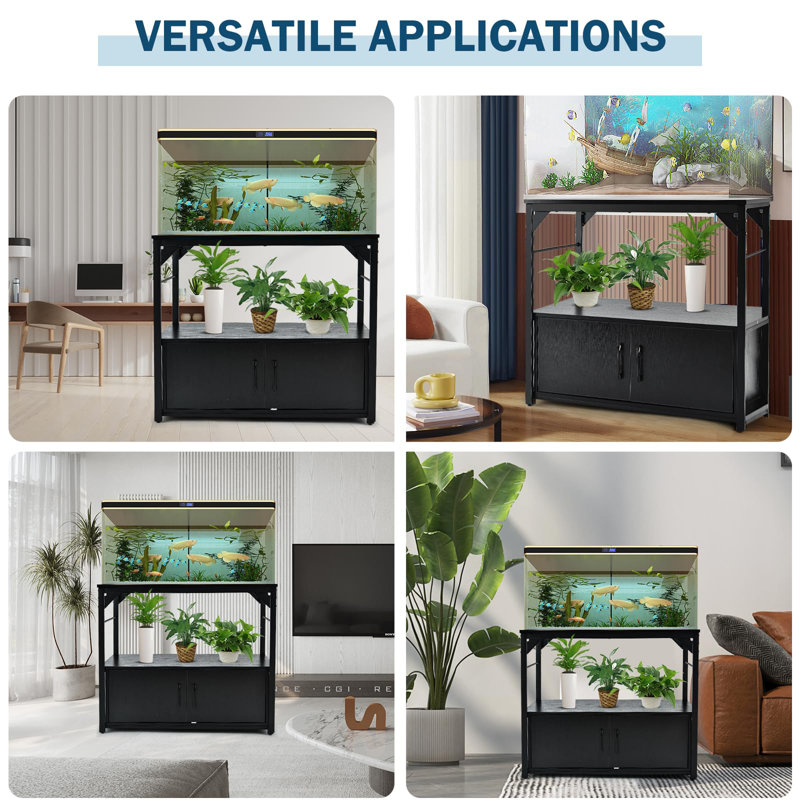 Tucker Murphy Pet™ 40 Gallon Fish Tank Stand Metal Frame Aquarium Stand ...