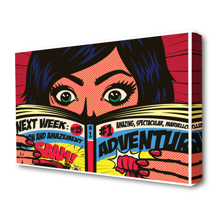 East Urban Home Comic Book Read Modern - Wrapped Canvas Graphic Art ...