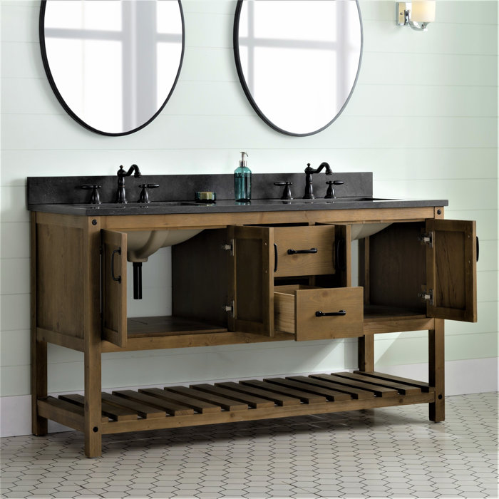 The Twillery Co.® Radstock 60" Double Bathroom Vanity Set & Reviews ...
