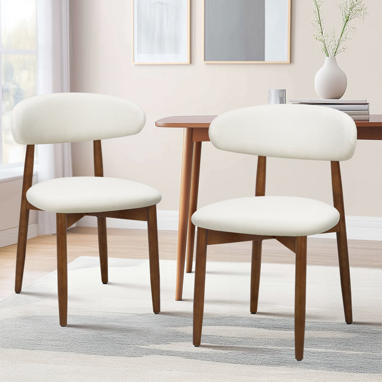George Oliver Maylon Upholstered Solid Wood Side Chair Dining Chairs ...