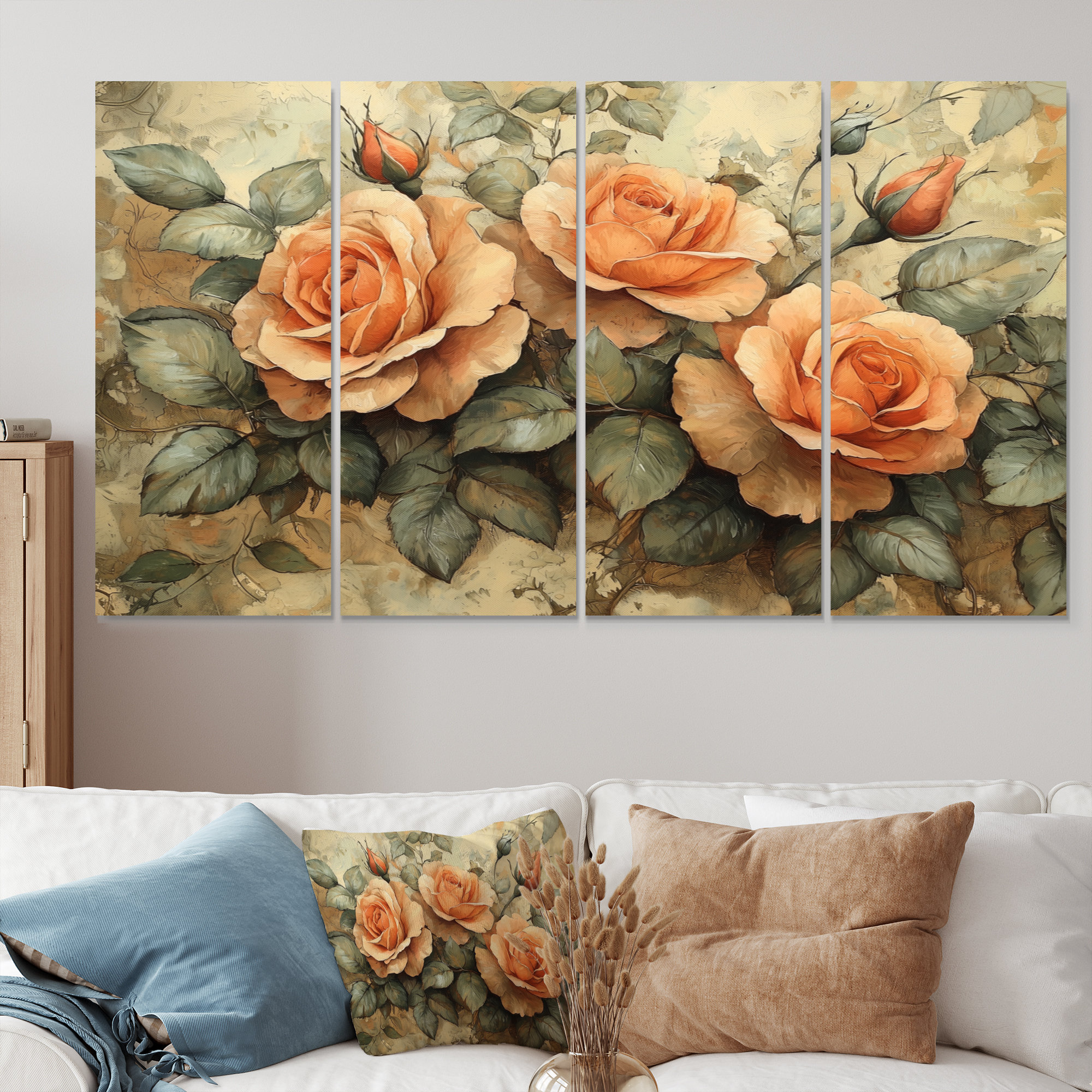 Red Barrel Studio® Roses Earth Tones Blooms II - - Roses Wall Decor ...