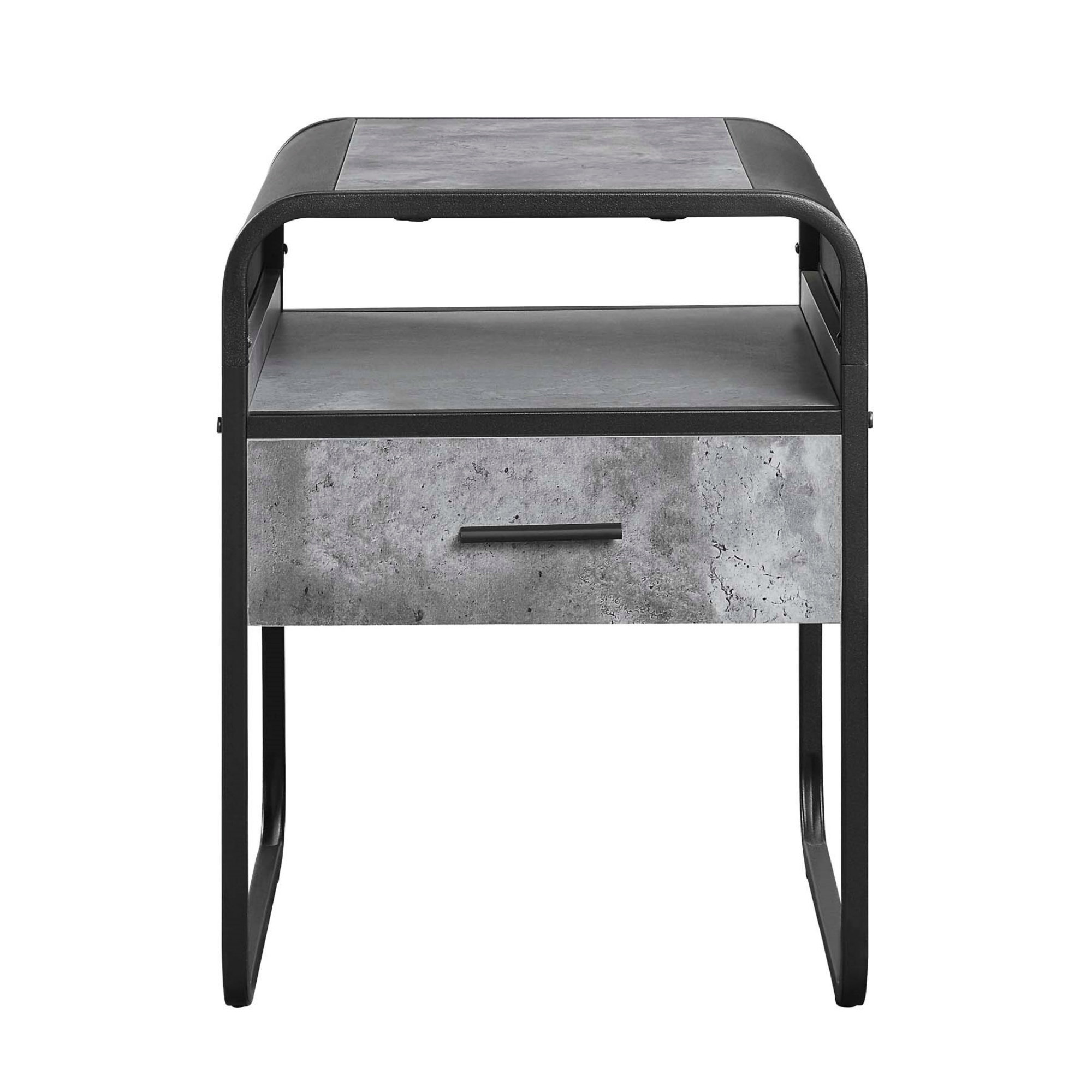 17 Stories Metal Frame End Table With One Drawer | Wayfair
