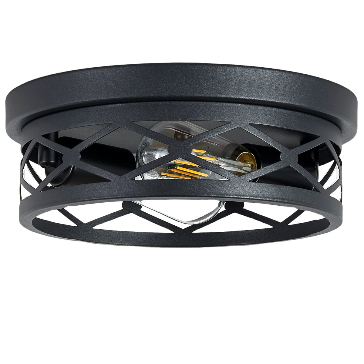 17 Stories 2 Light Farmhouse Flush Mount Ceiling Light-2 Pack (Bulbs ...