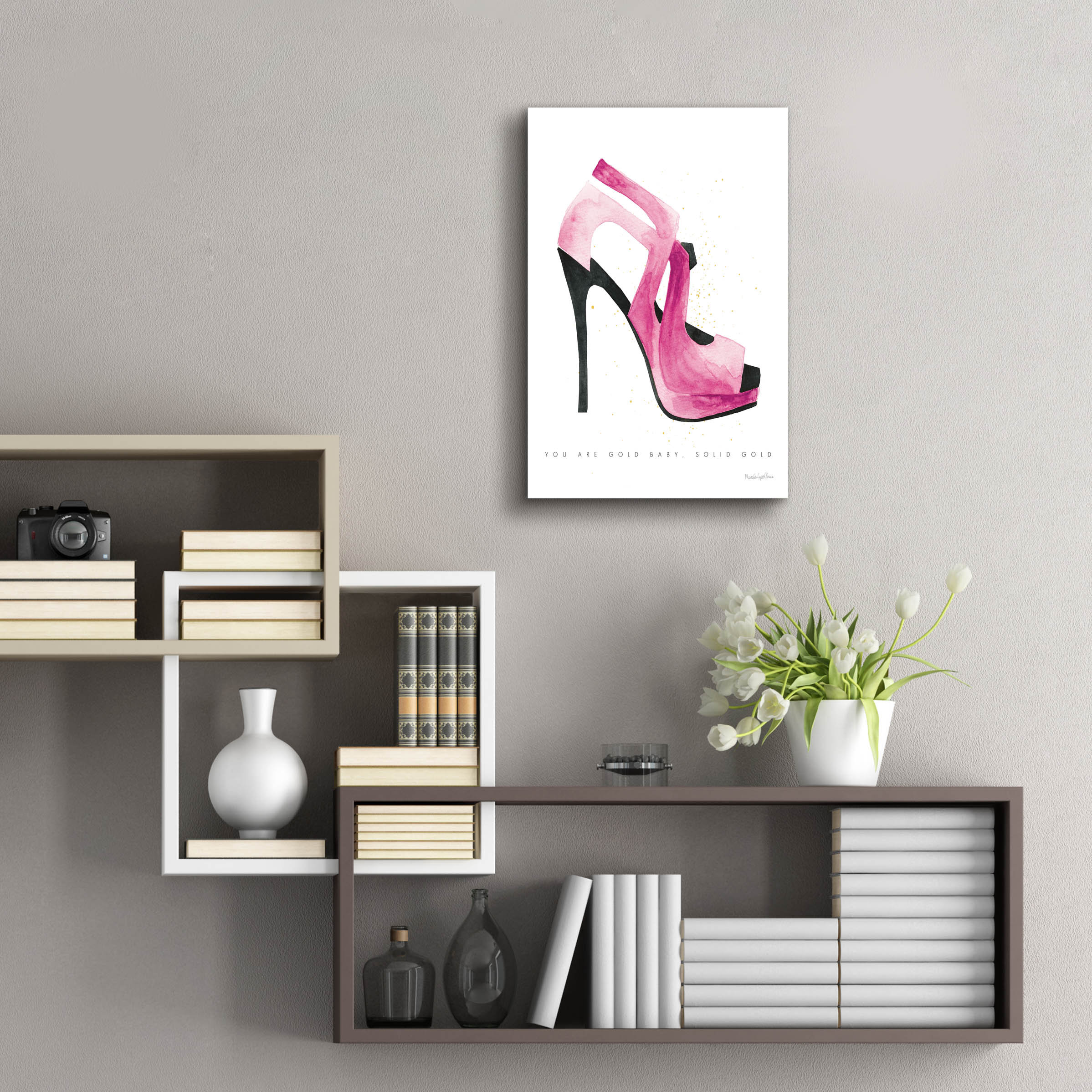 Mercer41 Glitz And Glam V2' by Mercedes Lopez Charro Acrylic Glass Wall ...