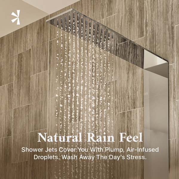 Eviva Raindance Thermostatic Massage Jet Shower Tower Trim with ...