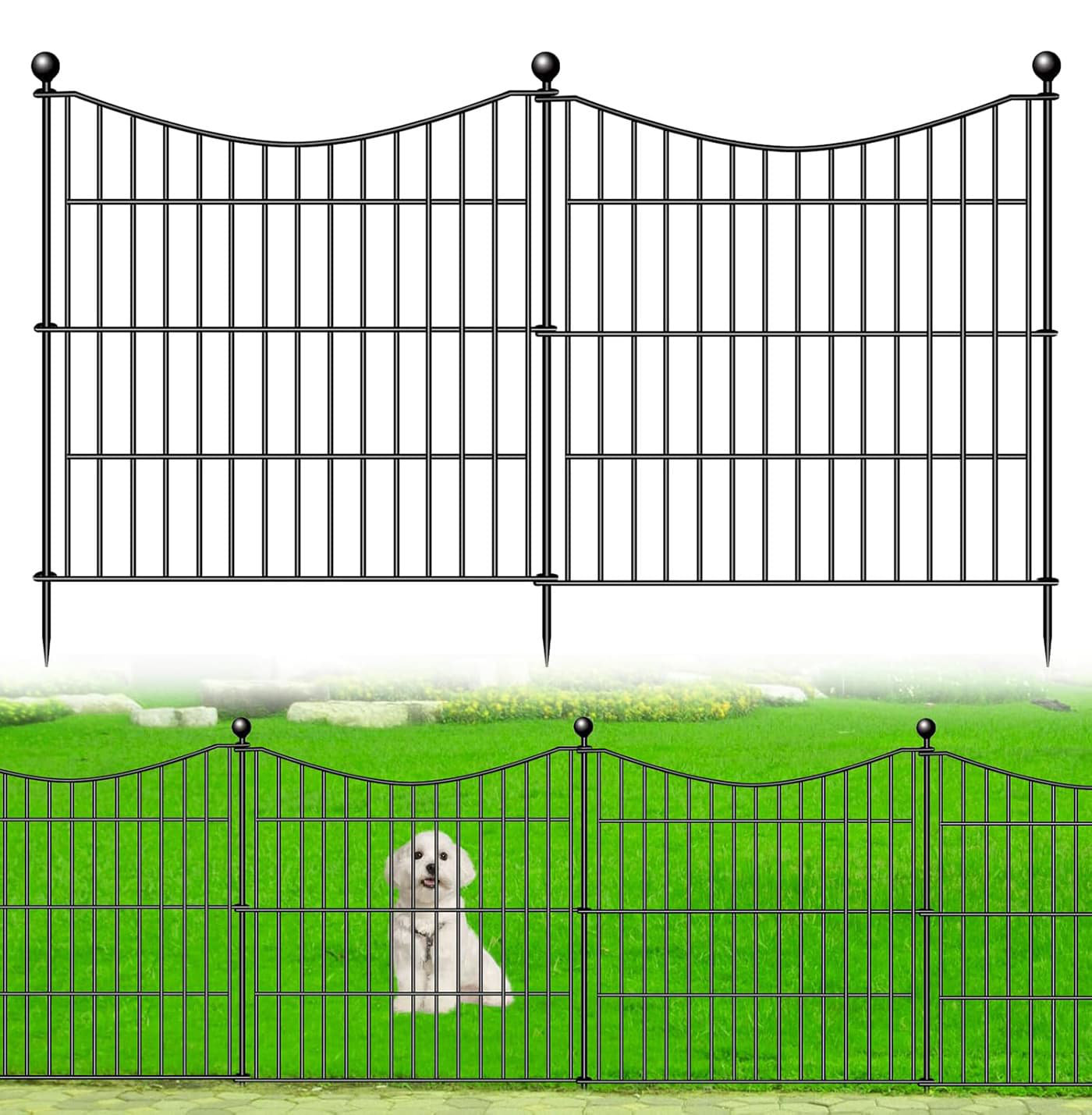 LEGIAT Decorative 5 - Panel No - Dig Dog Fence for Outdoor Yards - 24 ...