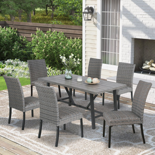 Archie & Oscar™ Carshalt 6 - Person Rectangular Outdoor Dining Set ...