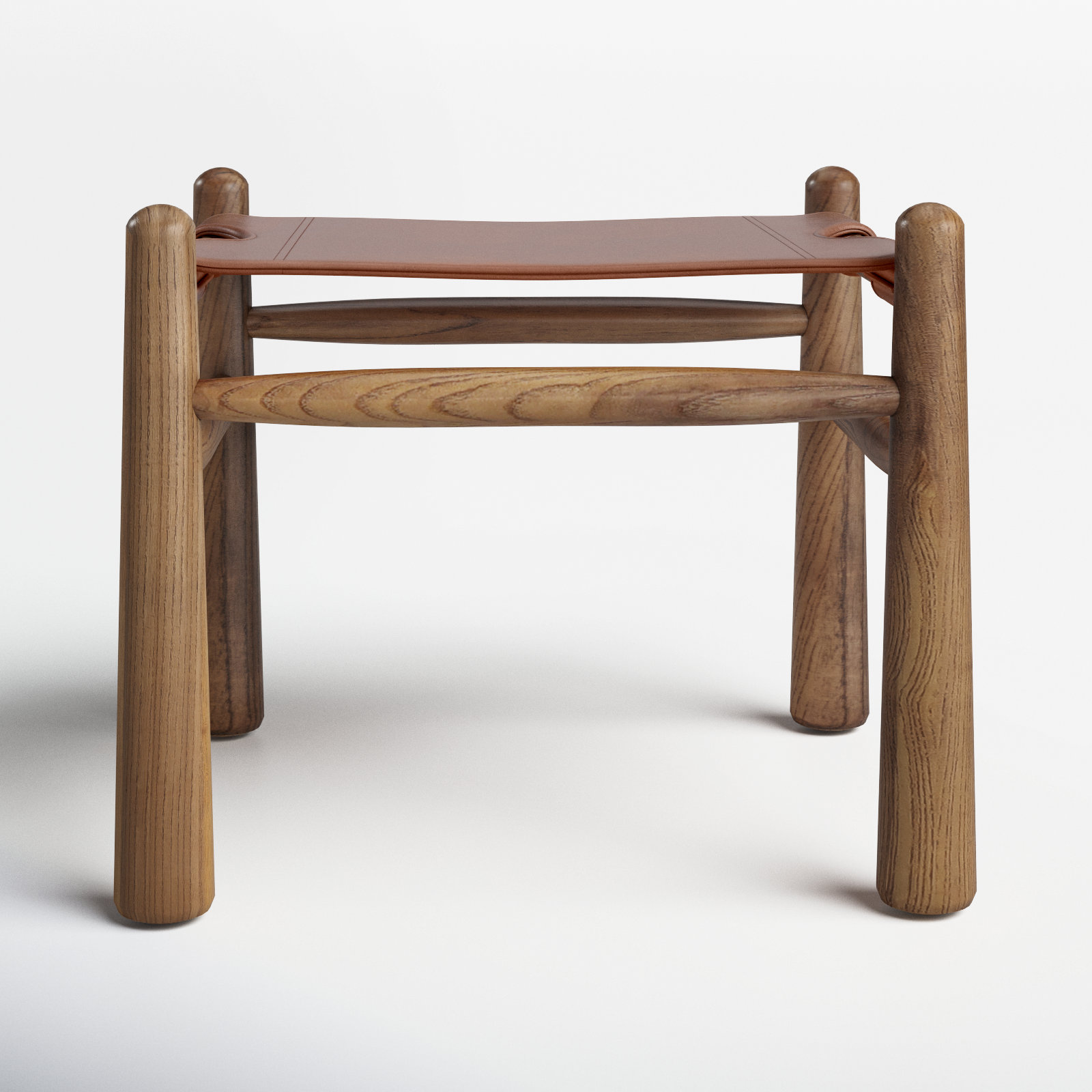 AllModern Jaylie 24.25" Wide Genuine Leather Standard Ottoman | Wayfair