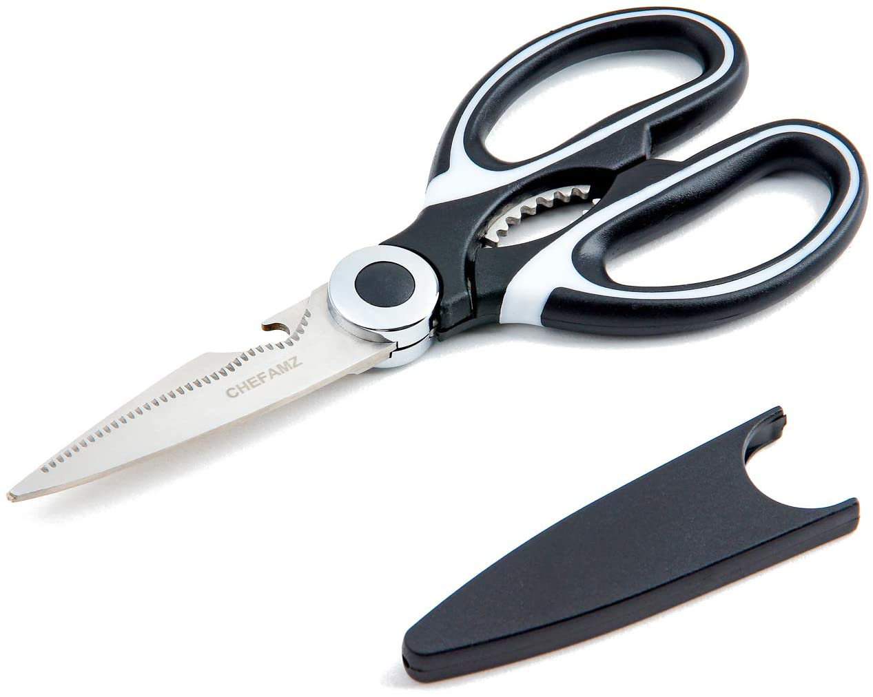 CHEFAMZ Kitchen Scissors,Stainless Steel Heavy Duty Kitchen Shears and ...