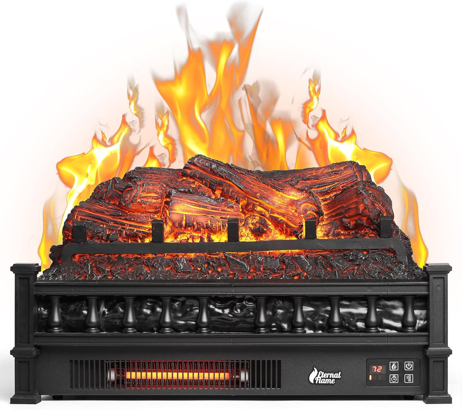 Symple Stuff Coshkib Infrared Electric Fireplace Logs, 23" Remote ...