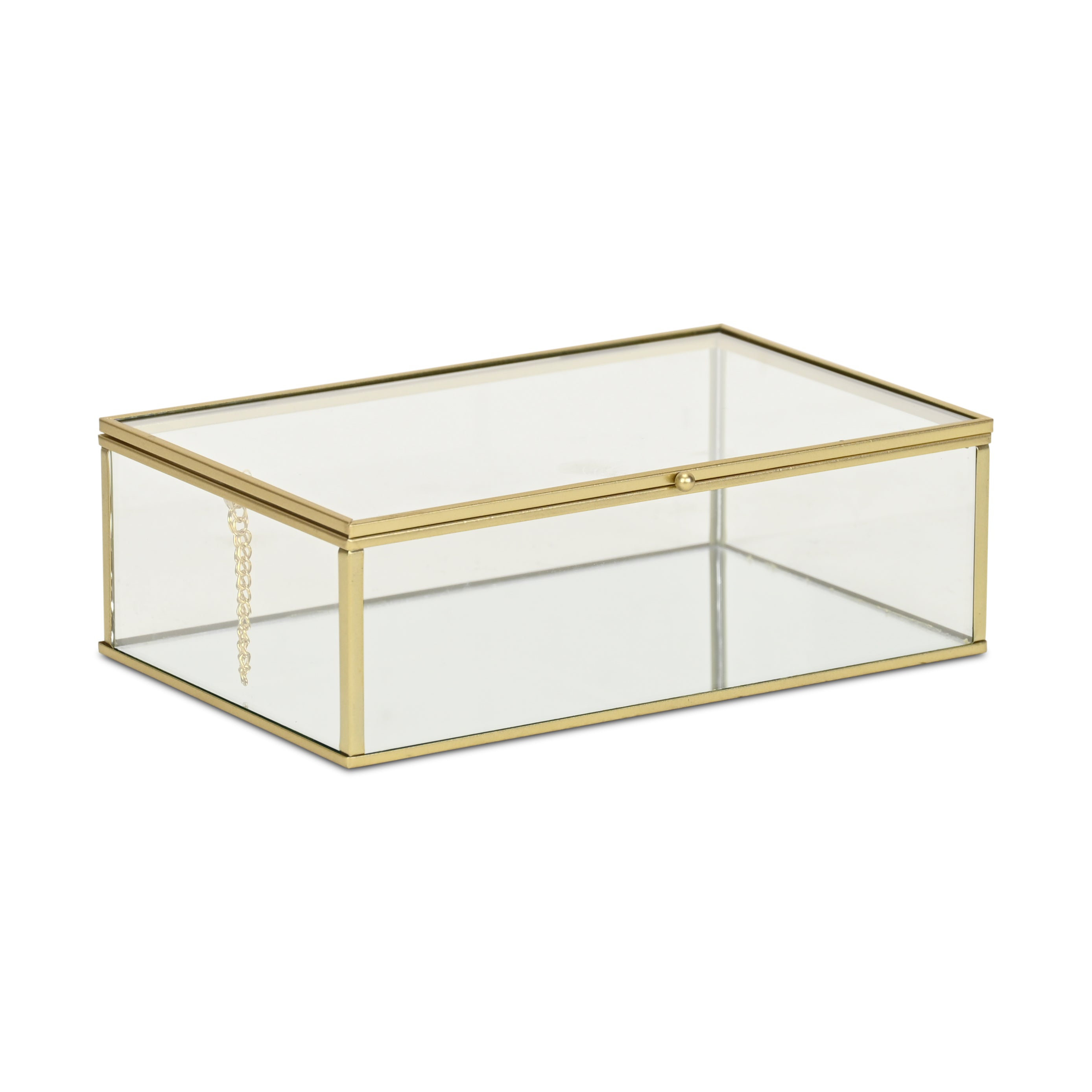 Mercer41 Lume Glass & Metal Frame Storage Box - Wayfair Canada