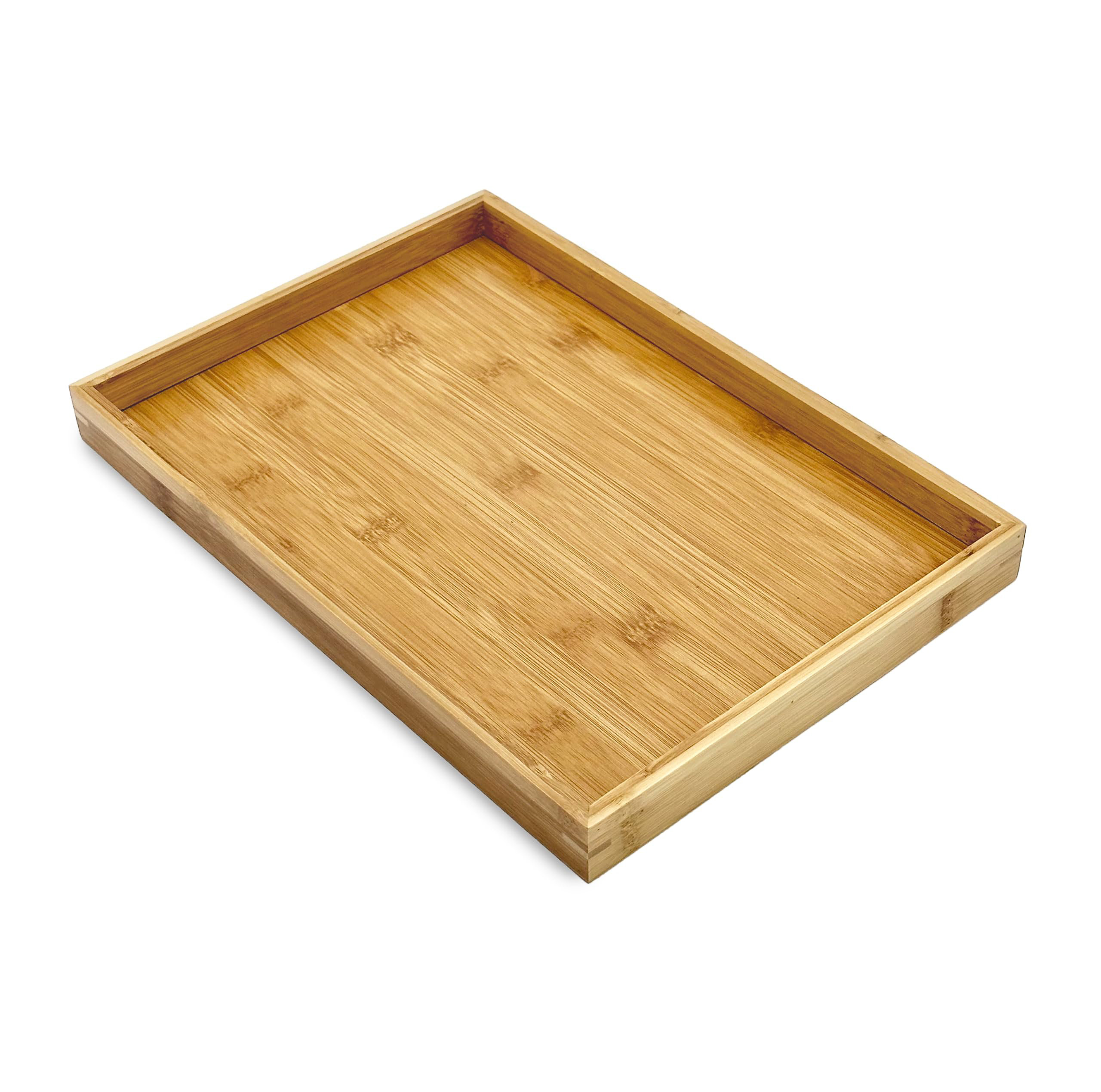 Bayou Breeze Natural Bamboo Serving Tray - Eco-Friendly, Lightweight ...