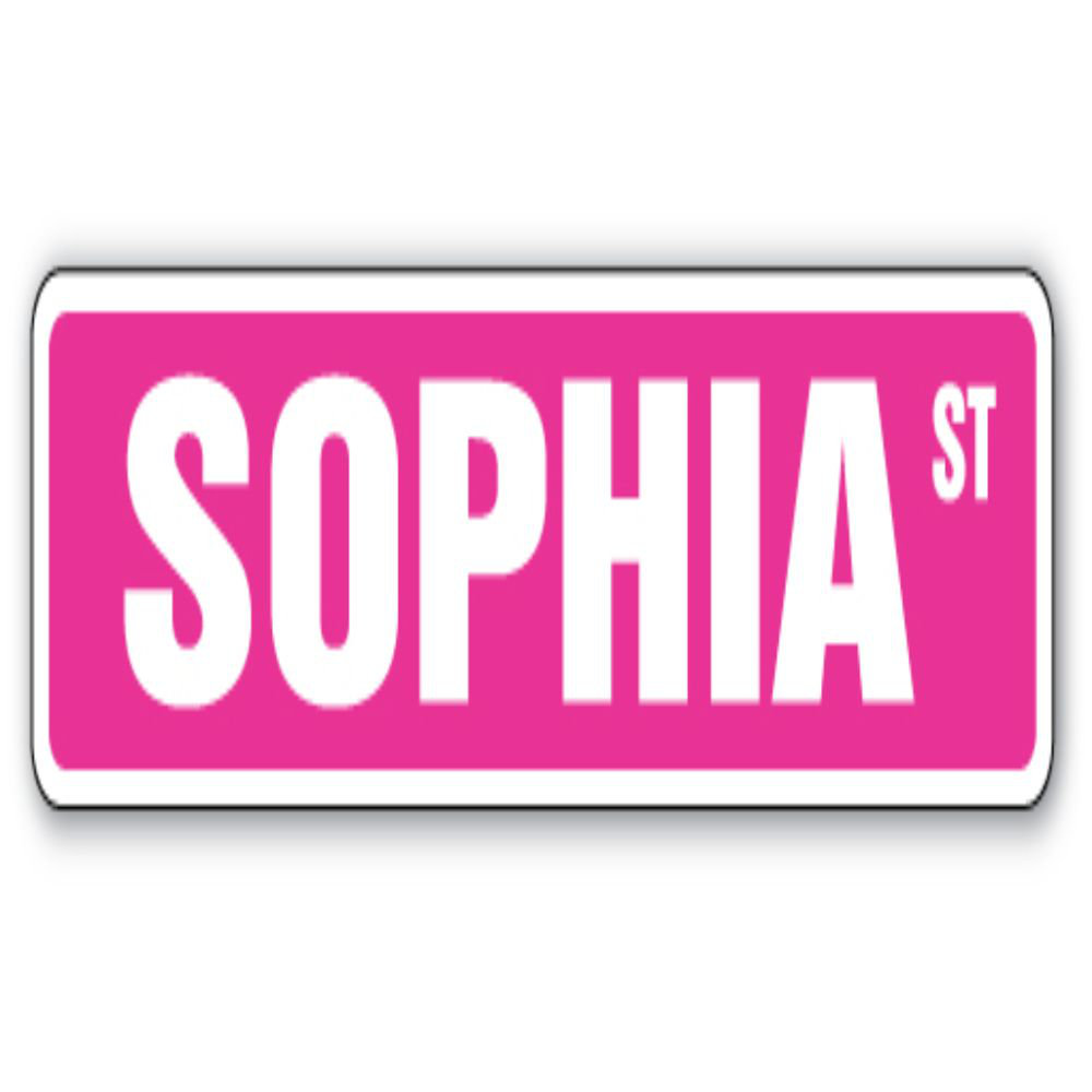 SignMission Sophia Street Sign Childrens Name Room Sign | Wayfair