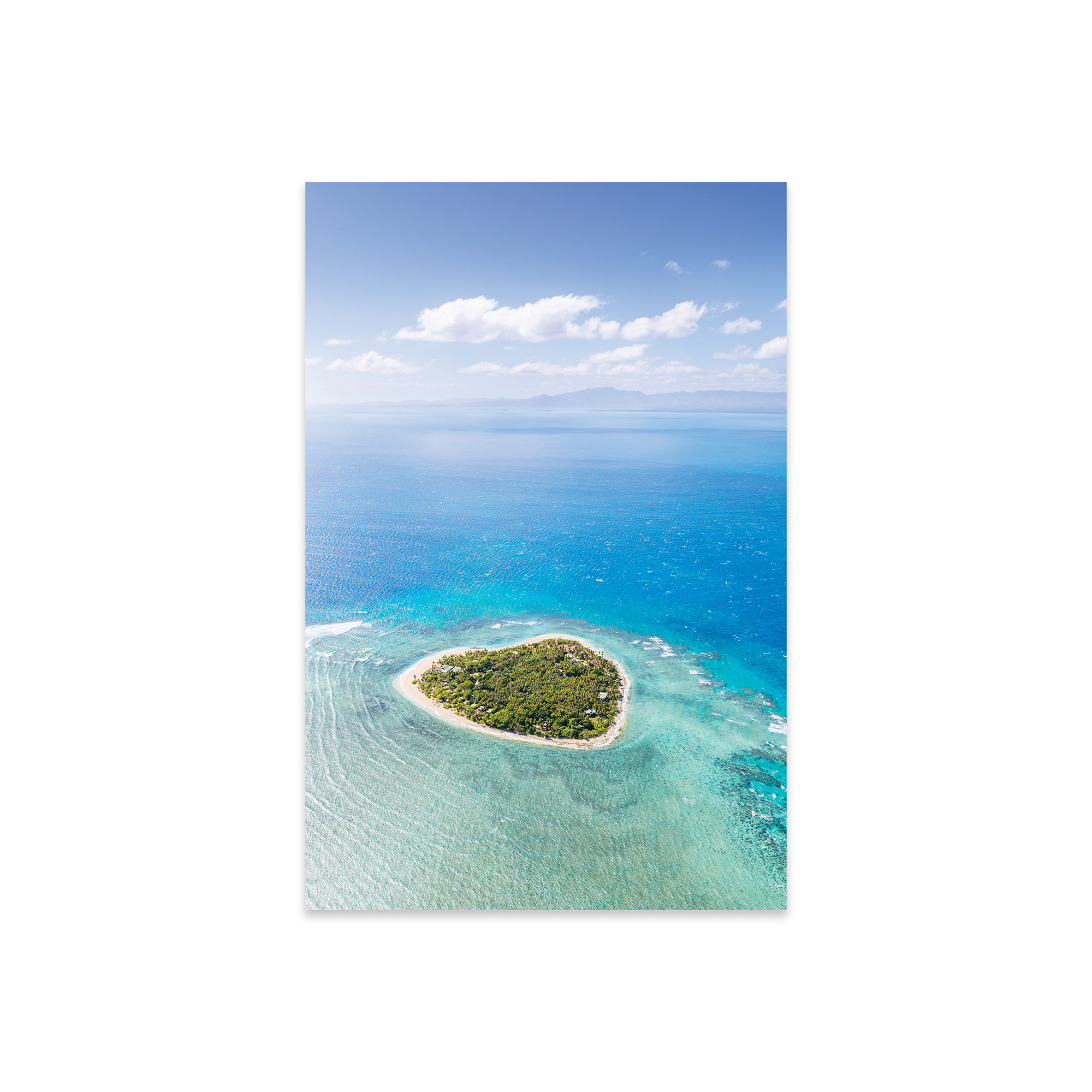 Highland Dunes Heart Shaped Island, Mamanucas, Fiji II On Plastic ...