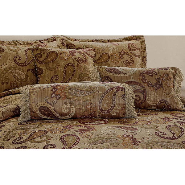 Chezmoi Collection Adelle 7 Piece Paisley Jacquard comforter Set ...