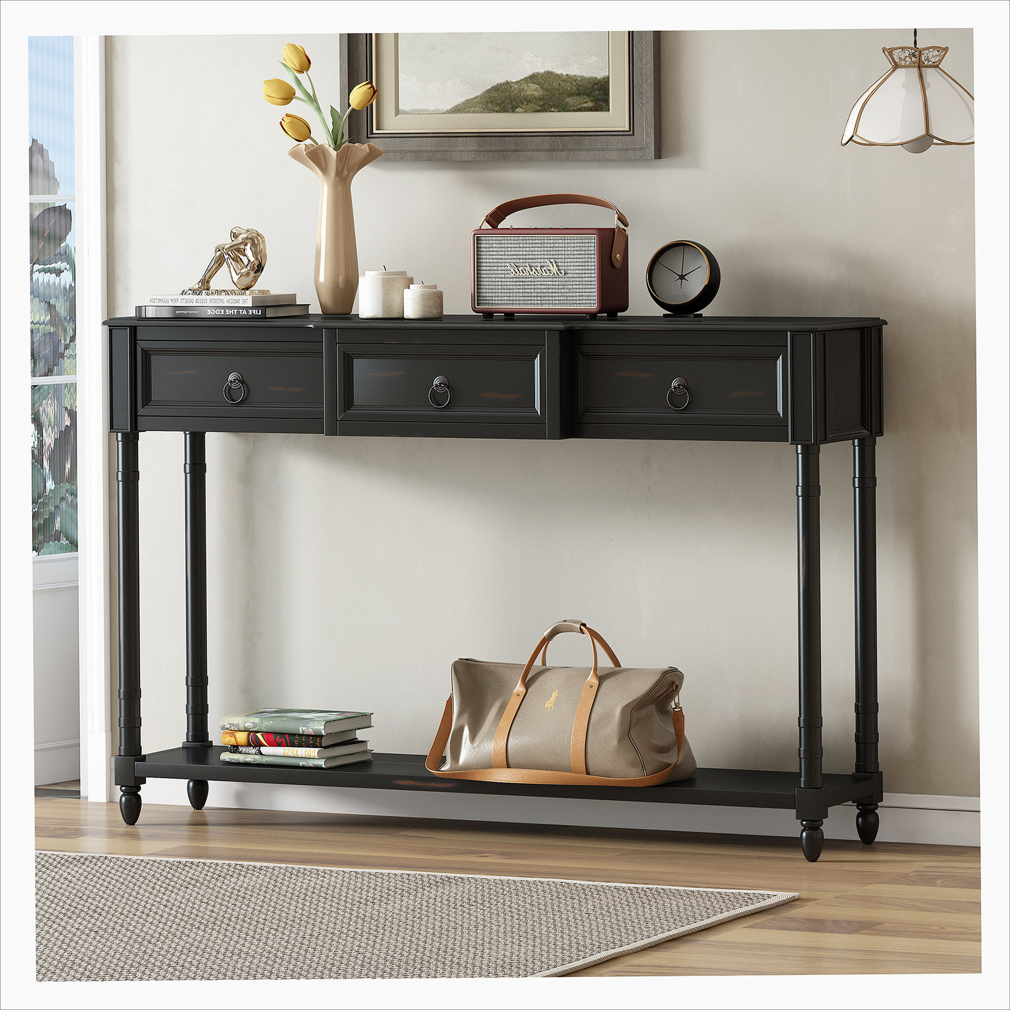 Breakwater Bay Console Table Sofa Table with Drawers for Entryway with ...
