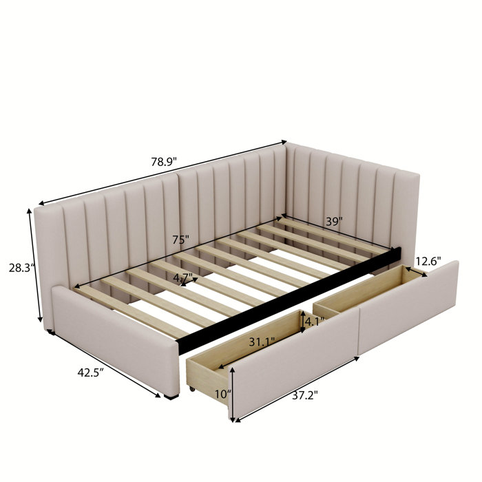 Ebern Designs Levorne Upholstered Platform Storage Bed | Wayfair