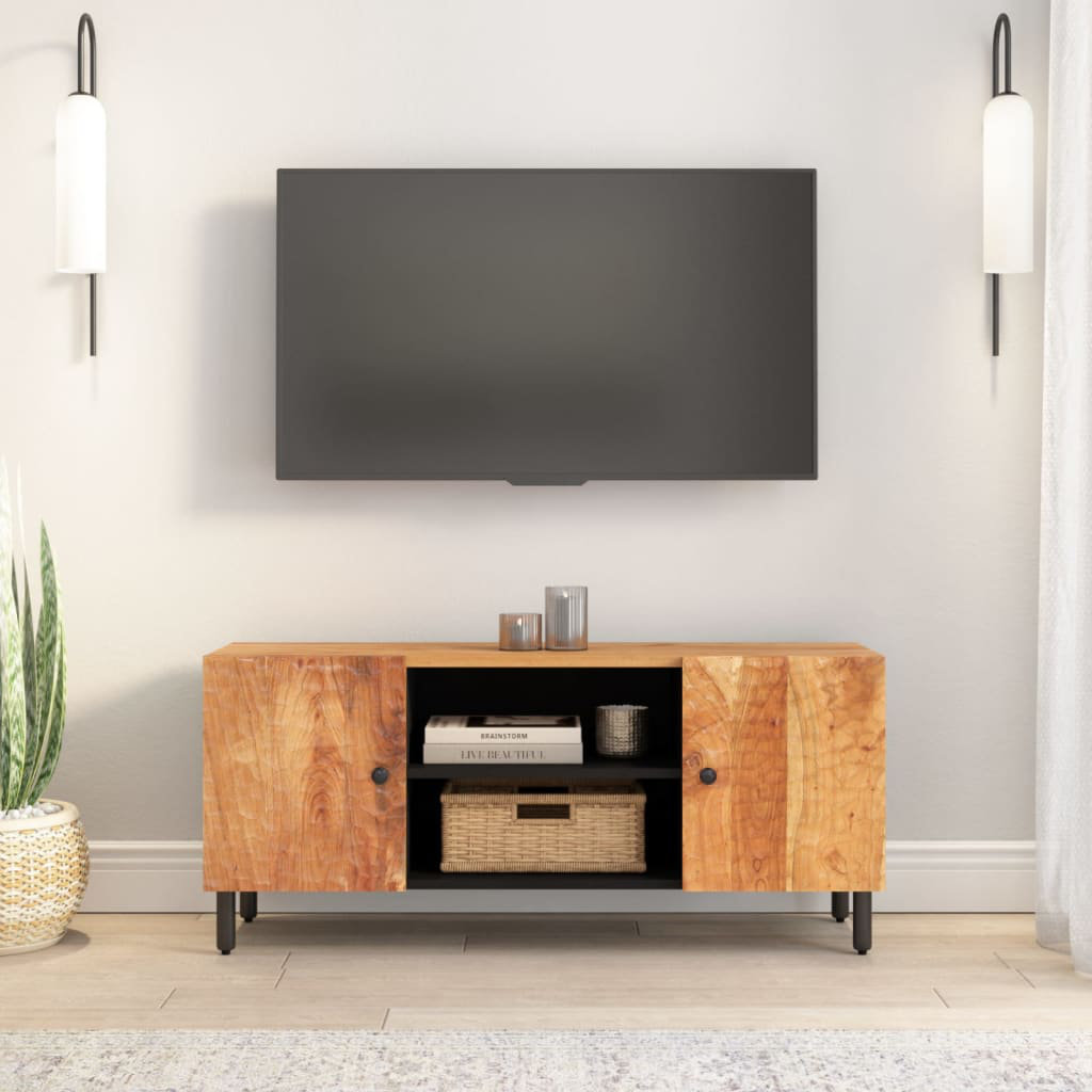 vidaXL TV Cabinet Solid mango wood, engineered wood, iron TV Cabinet ...