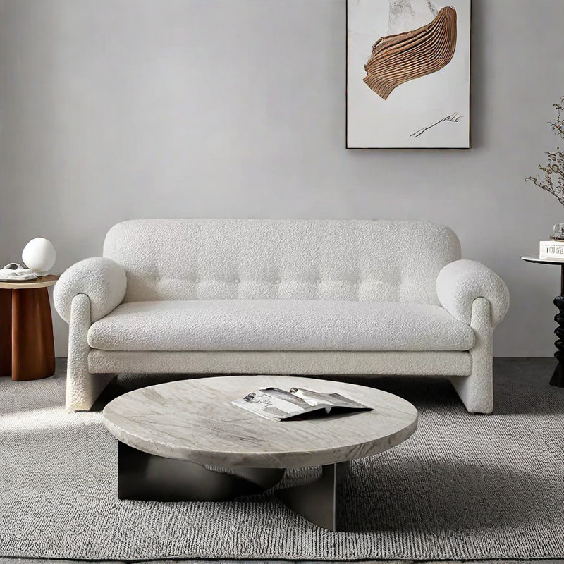 Axis Living Simple Solid Color Straight Row Sofa | Wayfair