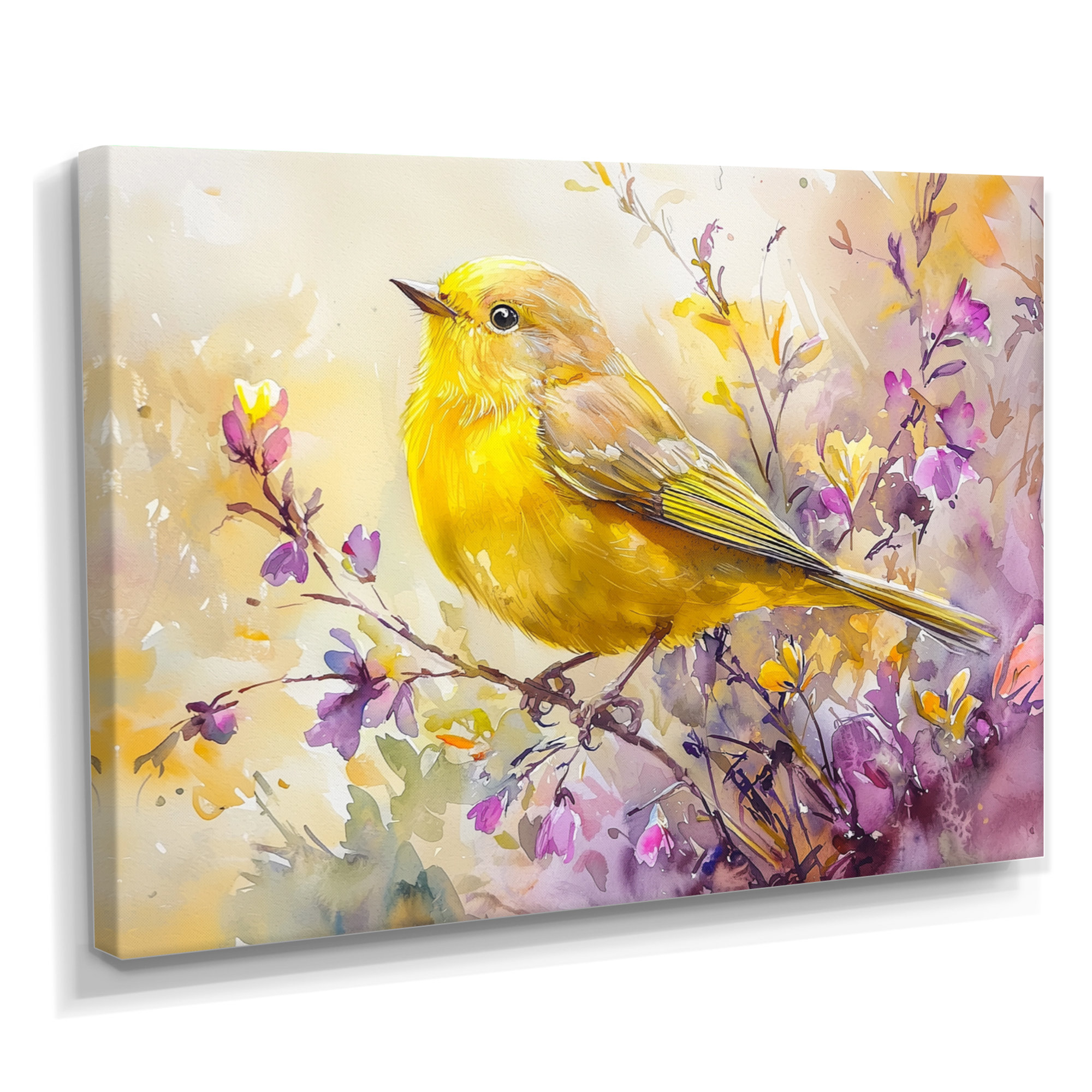 Winston Porter Songbird In The Garden Of Lavender II - bird Wall Art ...