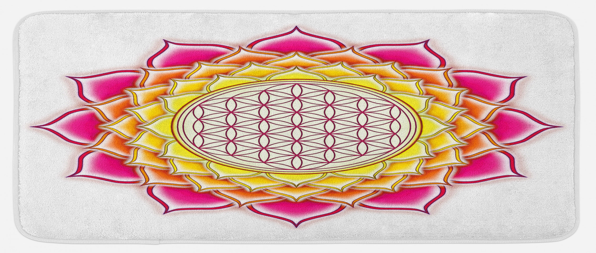 East Urban Home Flower Of Life Geometry Pattern Inside Lotus Petals ...