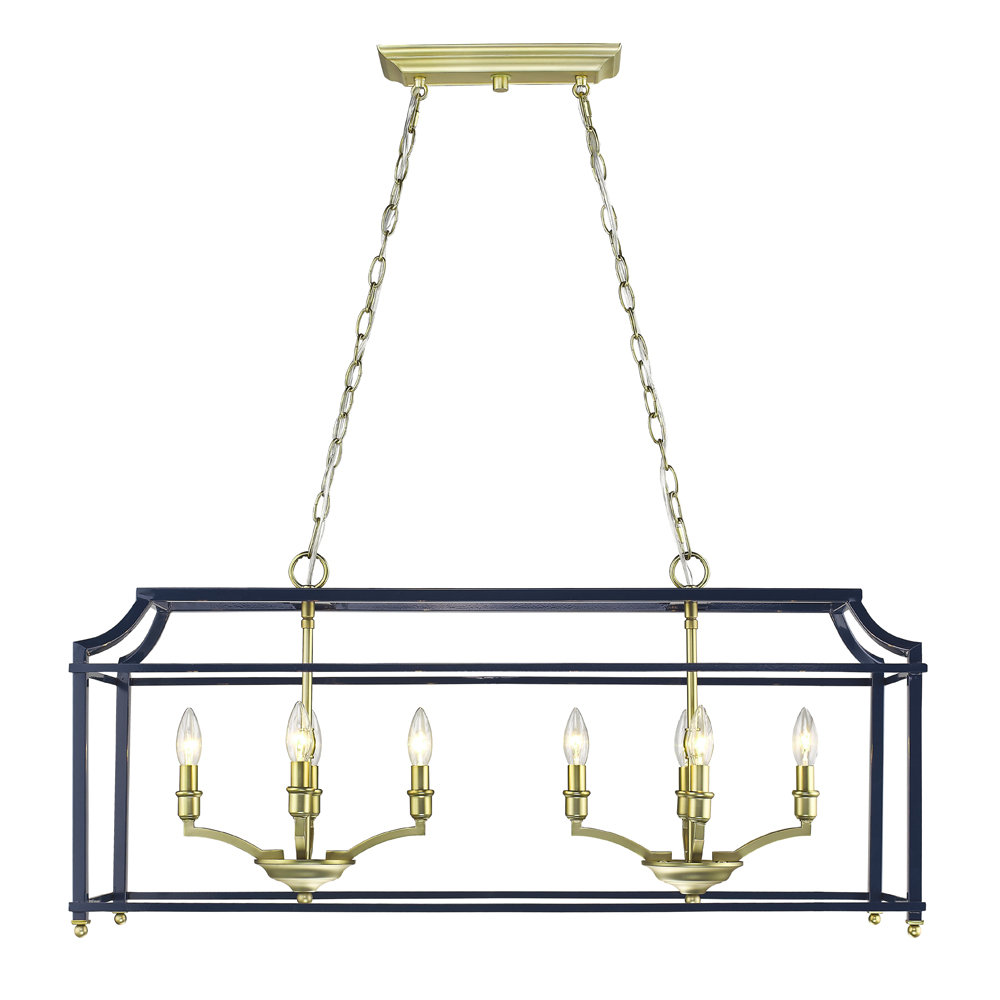 Golden Lighting Leighton Linear 8-Light Kitchen Island Pendant | Wayfair