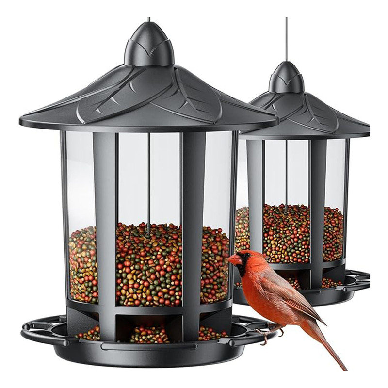 Arlmont & Co. Ensemble de 2 mangeoires d'oiseaux à suspendre à l'extérieur, mangeoires d'oiseaux ...