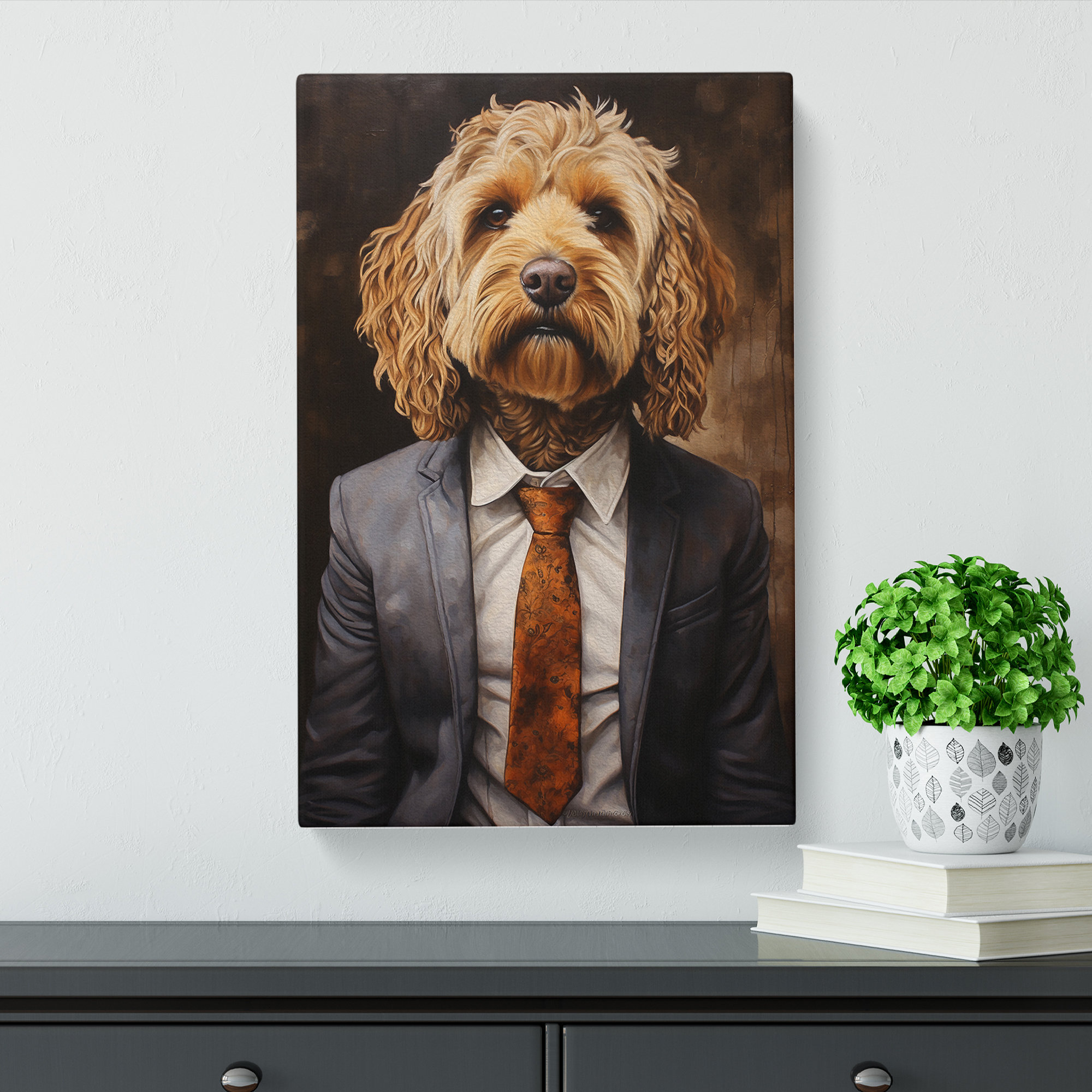 Happy Larry Cockapoo in a Suit Painting No.4 | Wayfair.co.uk