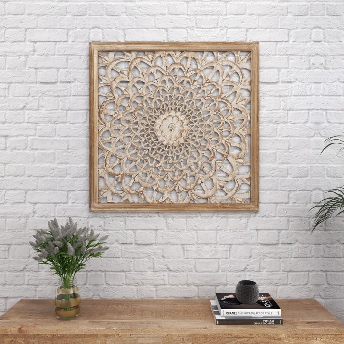 Bungalow Rose Solid Wood Ornamental Wall Decor & Reviews | Wayfair