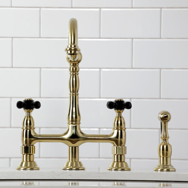 Polished Brass Kitchen Faucets You'll Love | Wayfair