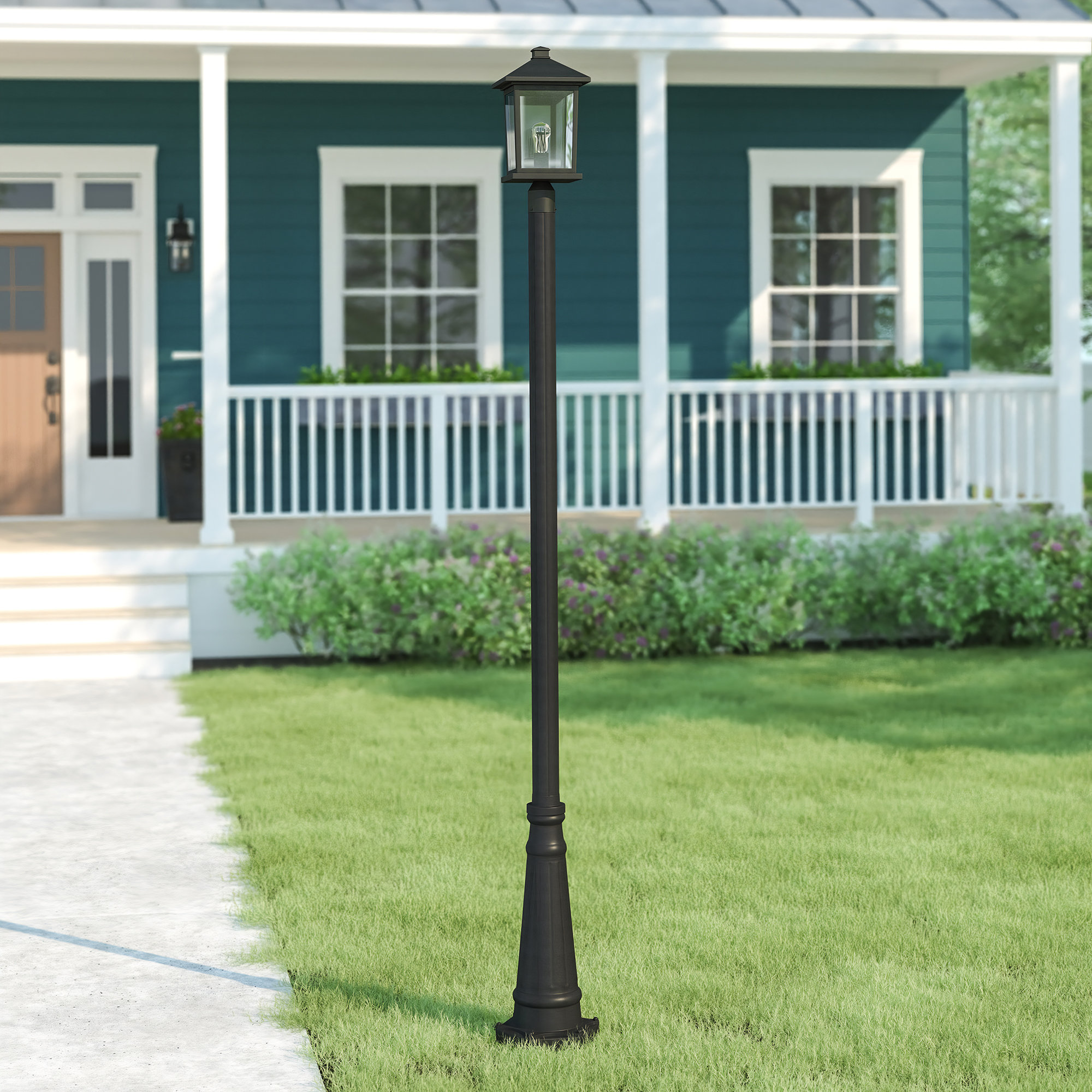 Sol 72 Outdoor™ Lovette 1 -Light Hardwired / Plug-In Lamp Post (Full ...