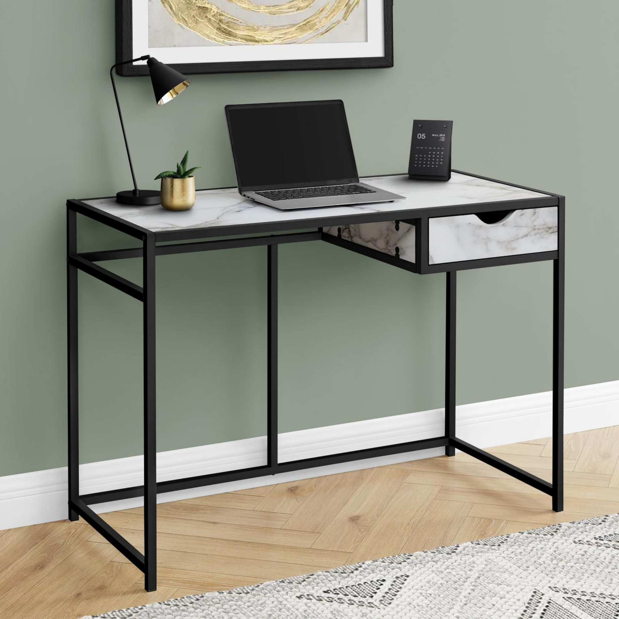 Wrought Studio™ Modern Minimalist Computer Desk | Wayfair