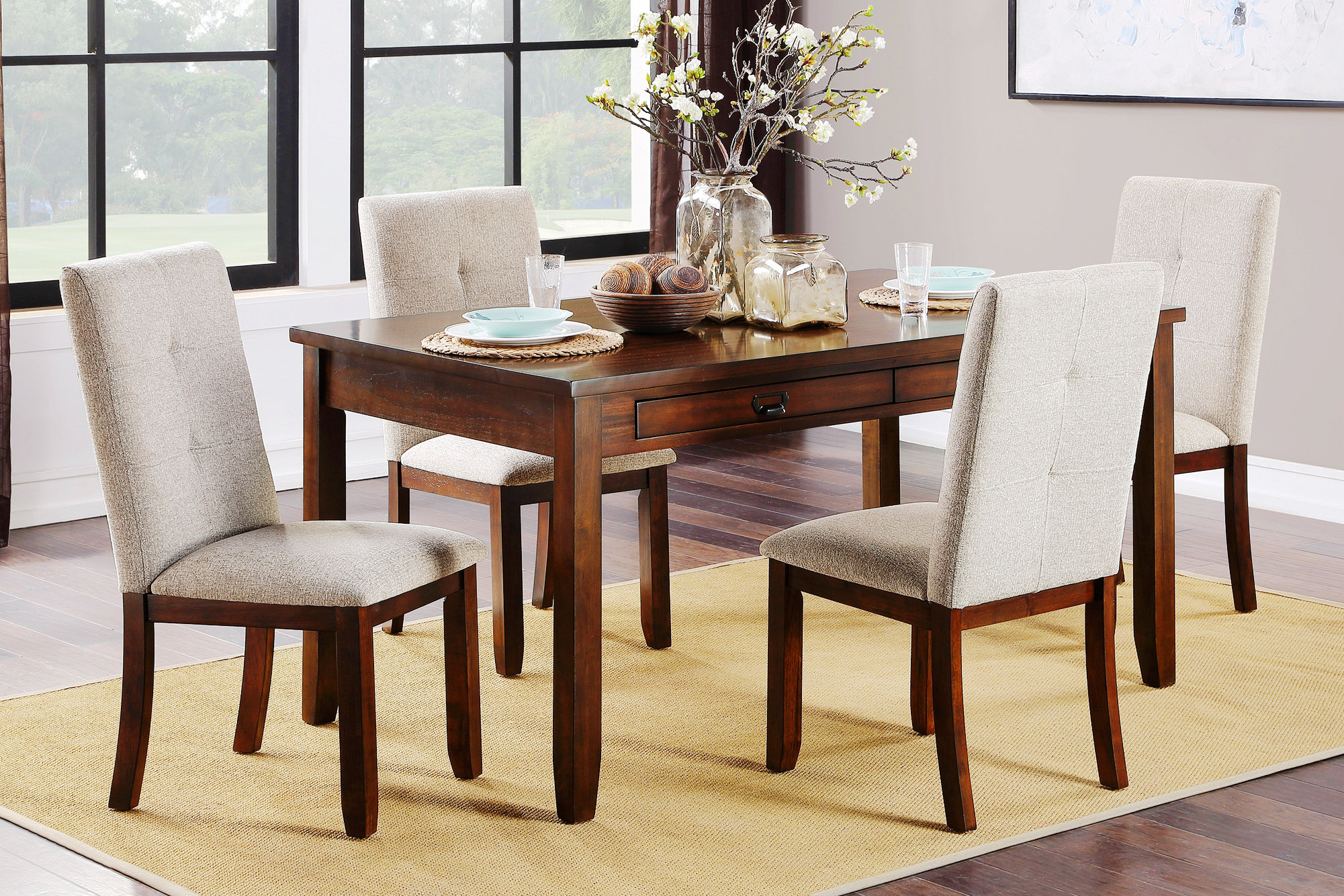 Red Barrel Studio® Multifunctional Dining Set Table and 4 Side Chair ...
