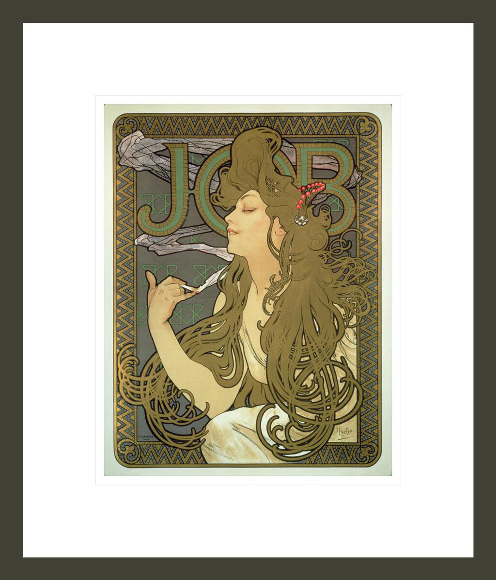 1000Museums Poster for 'Job' cigarette paper (1896) by Alphonse Mucha ...