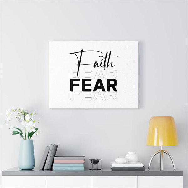 Trinx Faith Over Fear Christian Wall Art Bible Verse Print Ready to ...