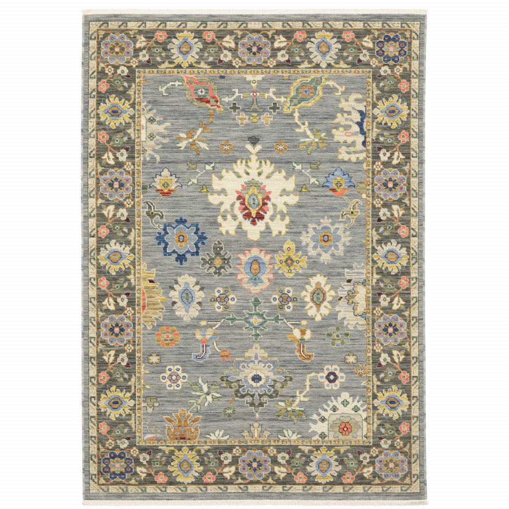 Bungalow Rose Macqueen Oriental Machine Made Power Loom Wool Area Rug ...